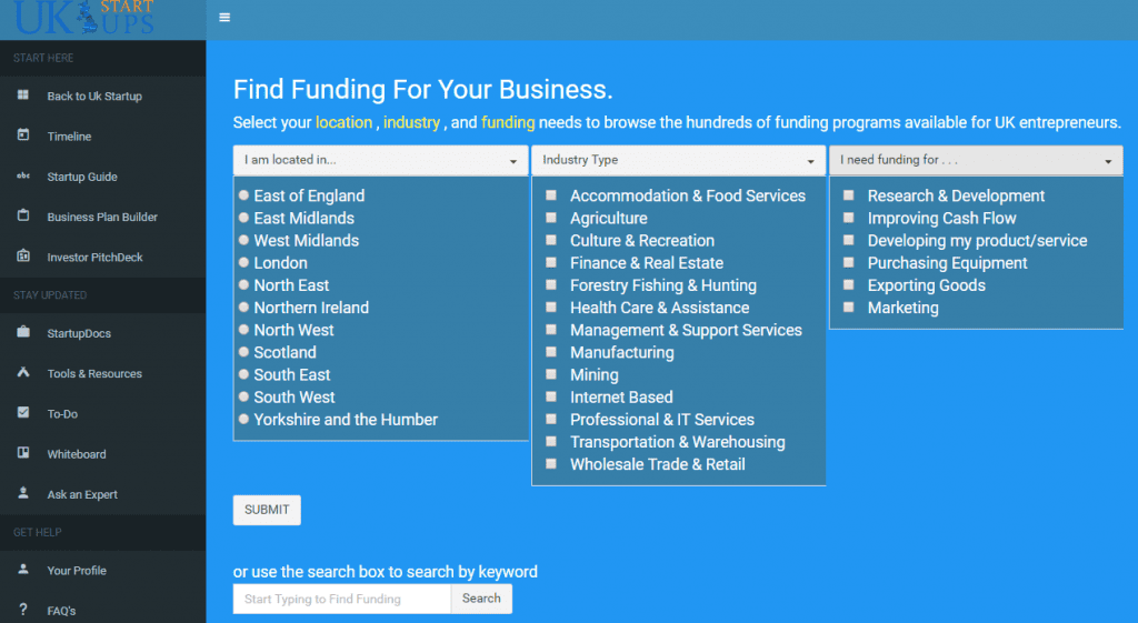 Funding Calculator Tools – UK Small Business Startups and Funding